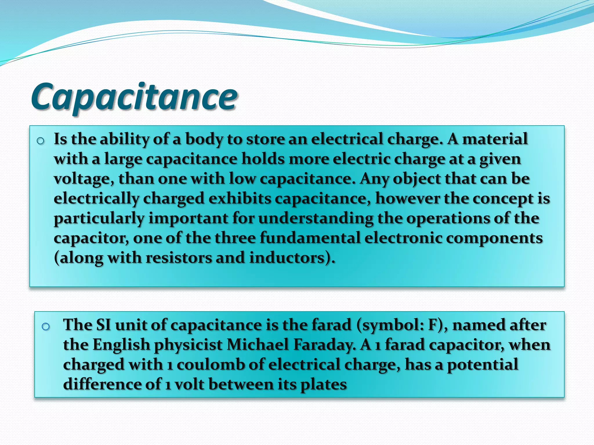 Capacitance and Capacitor | PPTX