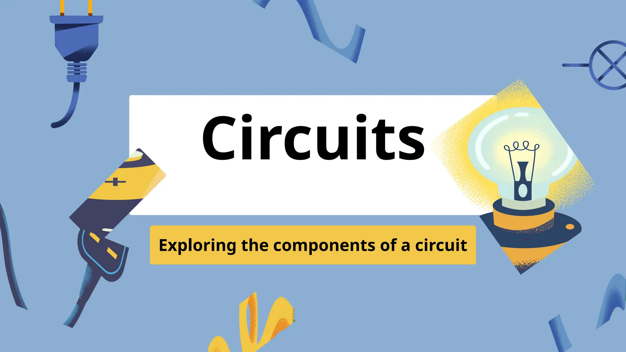 Circuits Education Presentation in Blue Yellow Flat Cartoon Style.pptx