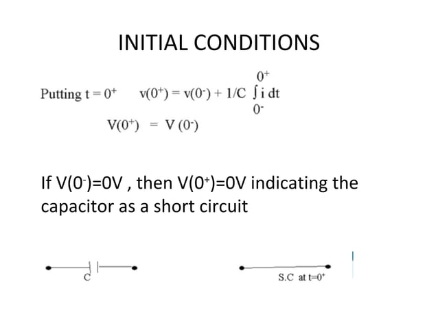 Initial Conditions of Resistor, Inductor & Capacitor | PPT | Physics | Science