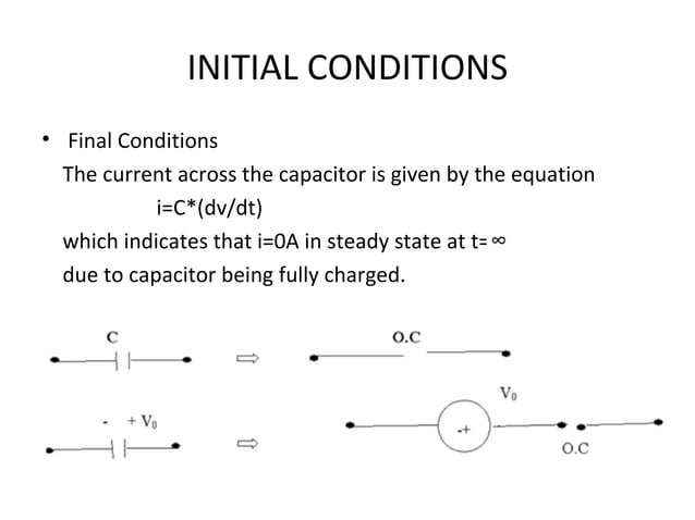 Initial Conditions of Resistor, Inductor & Capacitor | PPT | Physics | Science
