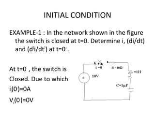 Initial Conditions of Resistor, Inductor & Capacitor | PPT