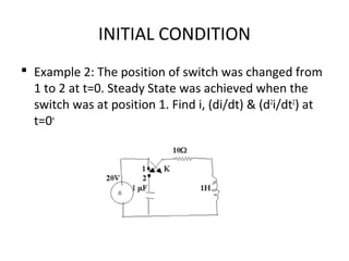 Initial Conditions of Resistor, Inductor & Capacitor | PPT