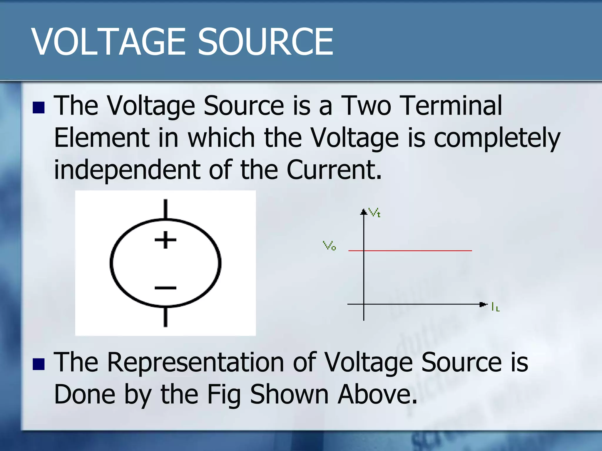 Voltage And Current Source Foe Circuits And Networks Pptx