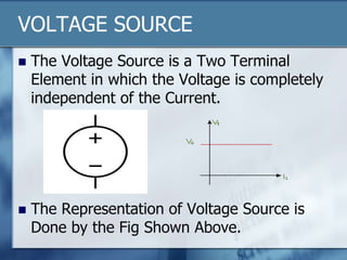 Voltage and Current Source foe Circuits and Networks | PPTX