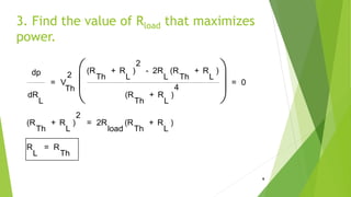 Circuits report maximum powertransfer | PPT