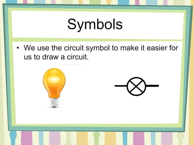 Circuit (symbols,dimmer and brighter) | PPT