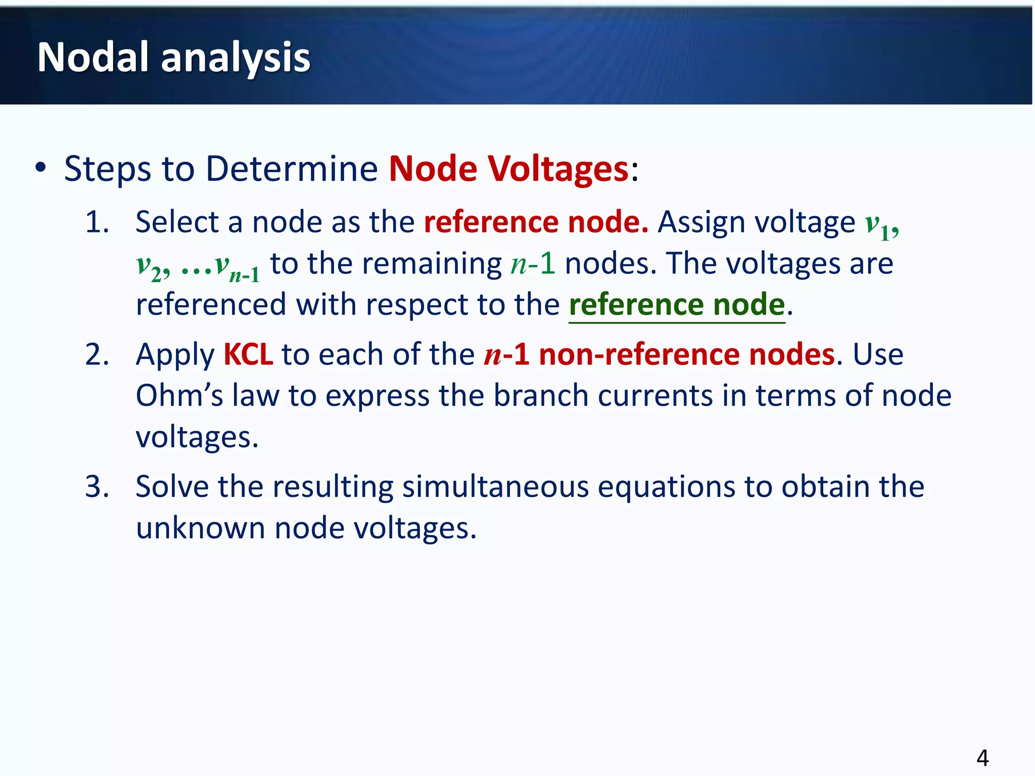 Circuit theory 1-c3-analysis methods | PDF