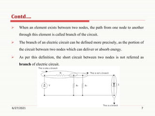 Circuit Theory: Nodes, Branches and Loops of a Circuit | PDF