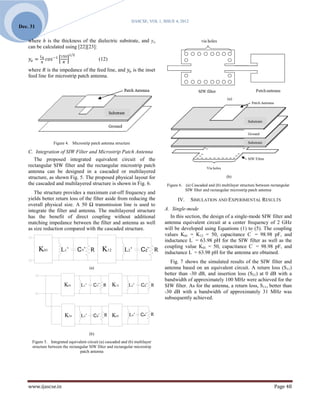 Investigation of Integrated Rectangular SIW Filter and Rectangular Microstrip Patch Antenna ...