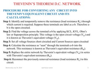 Circuit theory thevenin theorem | PPT
