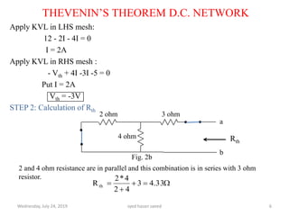 Circuit theory thevenin theorem | PPT