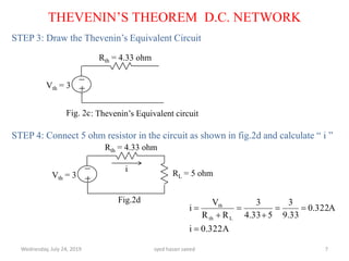 Circuit theory thevenin theorem | PPT