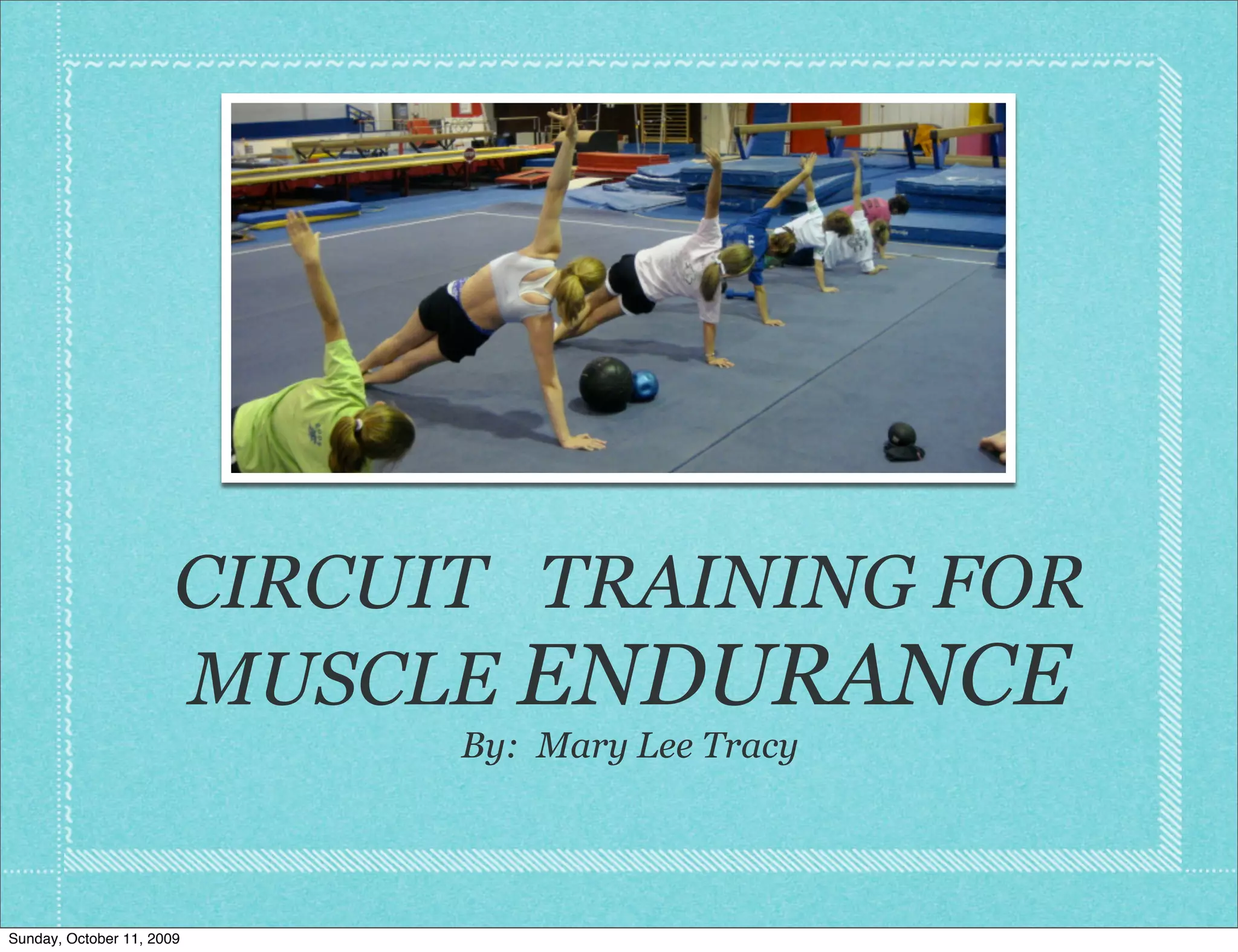 Circuit Training 2009 - Mary Lee Tracy | PDF