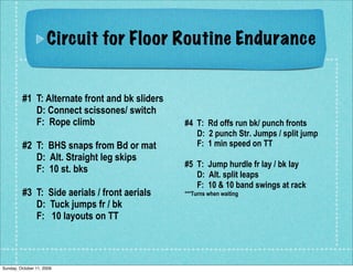 Circuit Training 2009 - Mary Lee Tracy | PPT