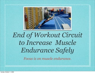 Circuit Training 2009 - Mary Lee Tracy | PPT
