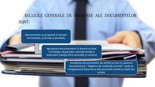 Circuitul, arhivarea documentelor | PPTX