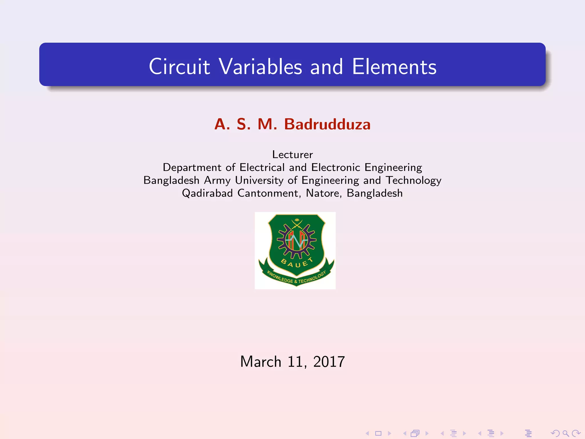 Circuit variables and elements | PDF