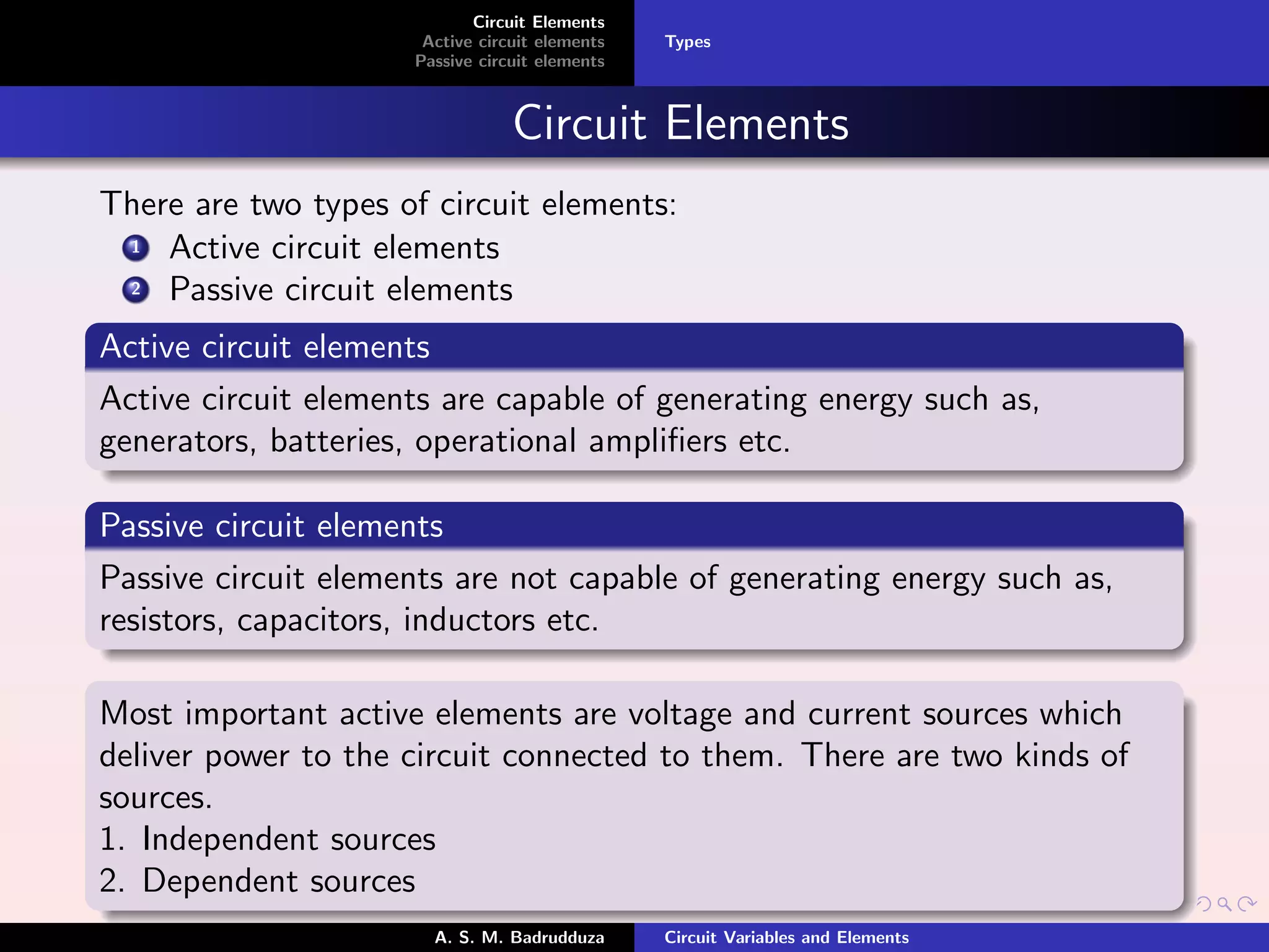 Circuit variables and elements | PDF | Physics | Science