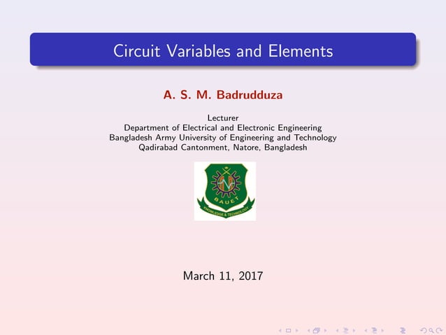 Circuit variables and elements | PDF | Physics | Science