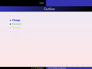 Circuit variables and elements | PDF