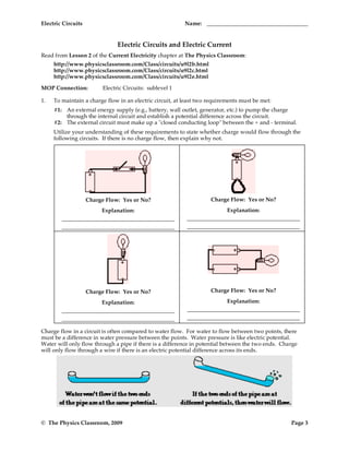 Circuit worksheets | PDF | Physics | Science