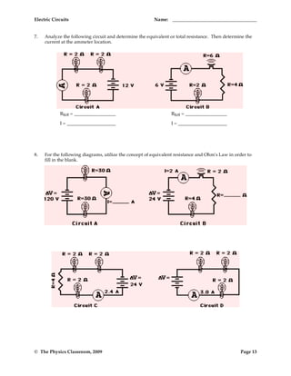 Circuit worksheets | PDF