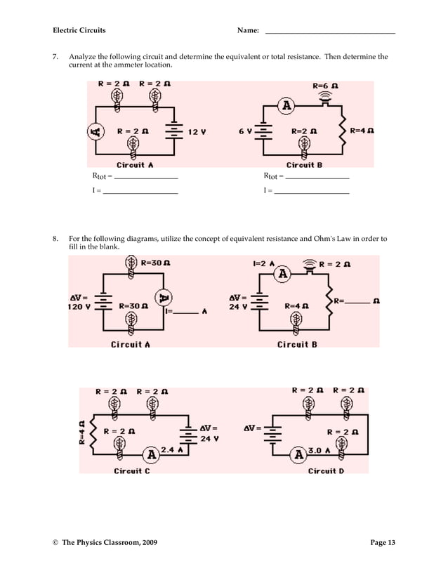 Circuit worksheets | PDF