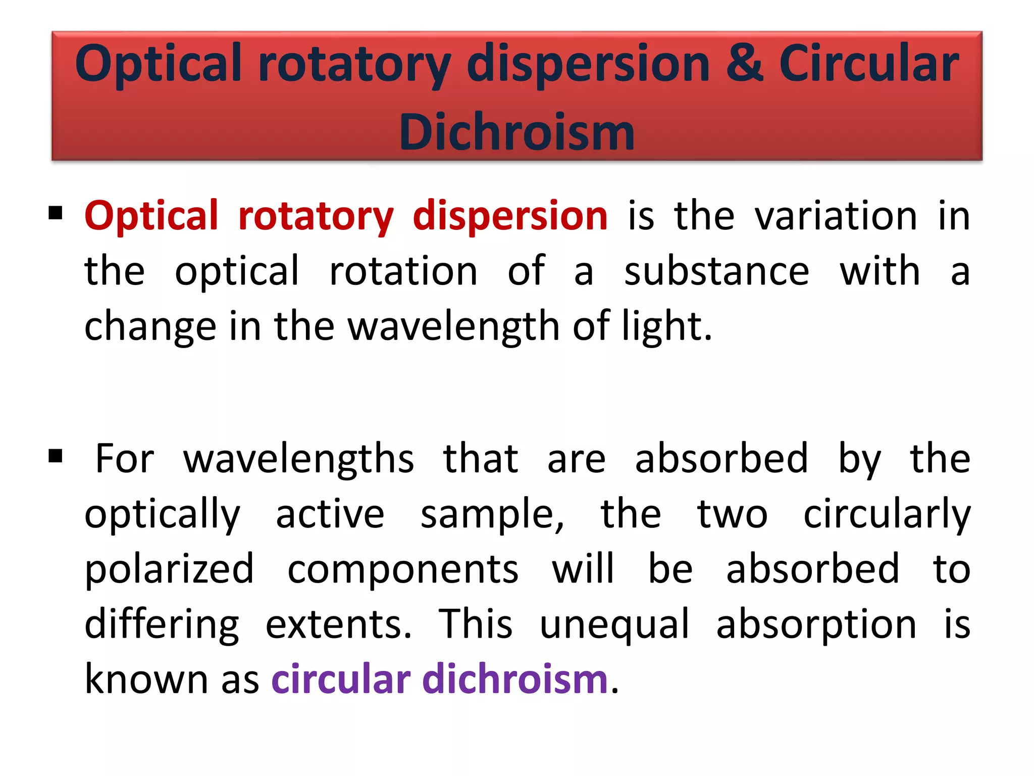 Circular dichroism & Ord | PPTX
