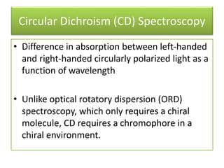 Circular dichroism & Ord | PPTX