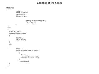 Circular linked list | PPTX | Programming Languages | Computing