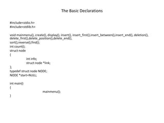 Circular linked list | PPTX | Programming Languages | Computing