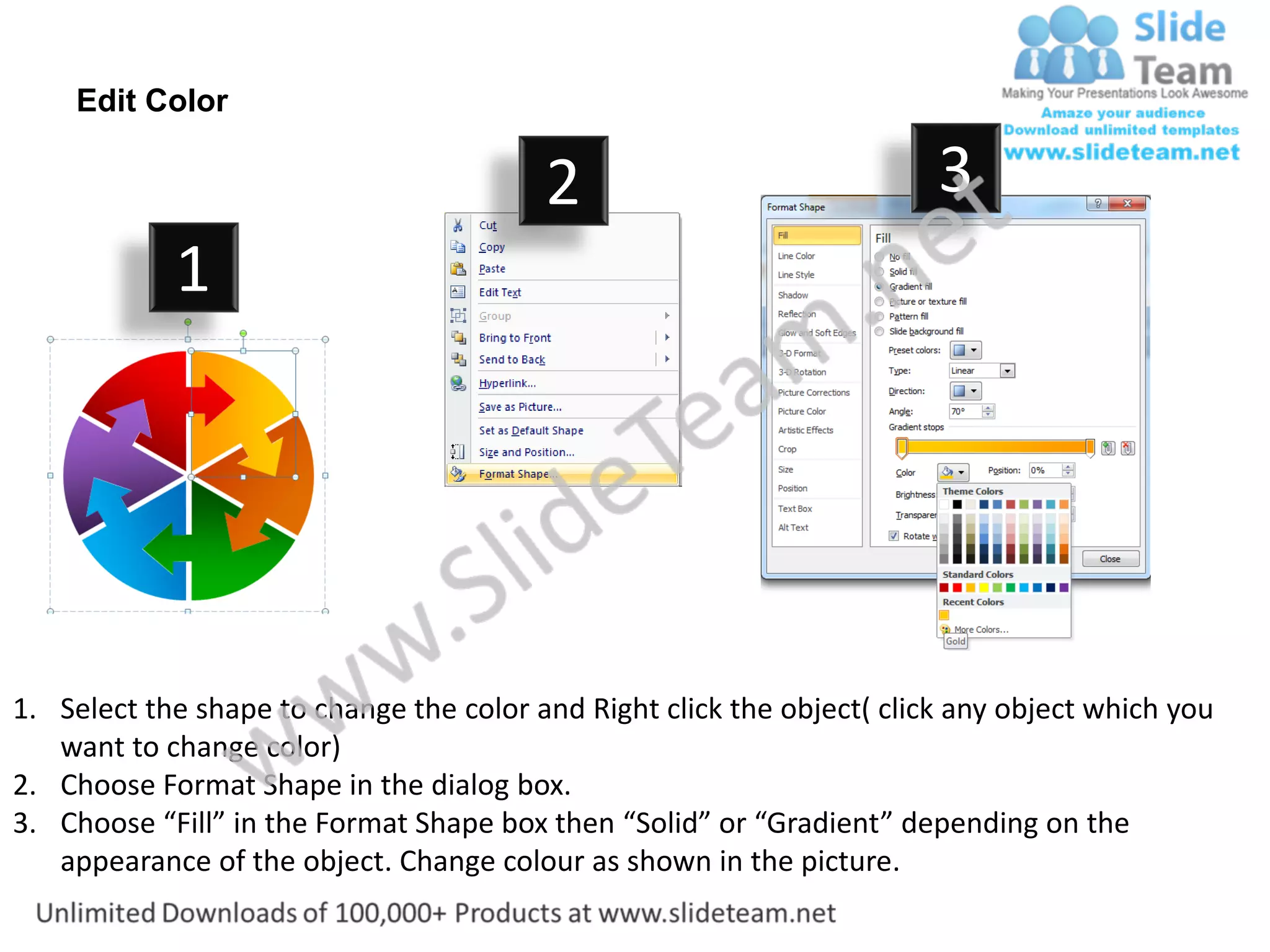 Circular arrows pointer 6 stages powerpoint templates 0712 | PDF