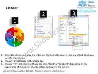 Circular arrows pointer 6 stages powerpoint templates 0712 | PDF