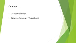 Circular clarifiers | PPTX