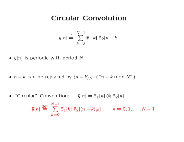 Circular convolution | PDF | Technology & Computing