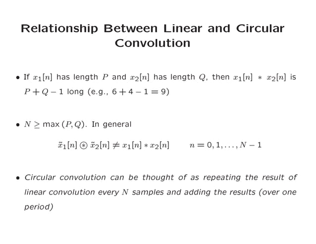 Circular convolution | PDF | Technology & Computing