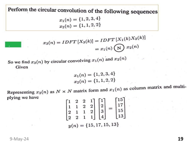 circular convolution and Linear convolution | PDF circular convolution and Linear convolution | PDF