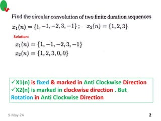circular convolution and Linear convolution | PDF