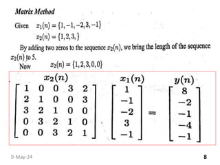 circular convolution and Linear convolution | PDF