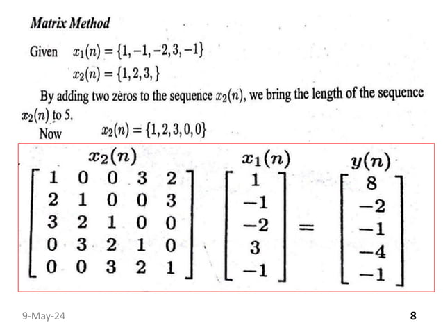 circular convolution and Linear convolution | PDF