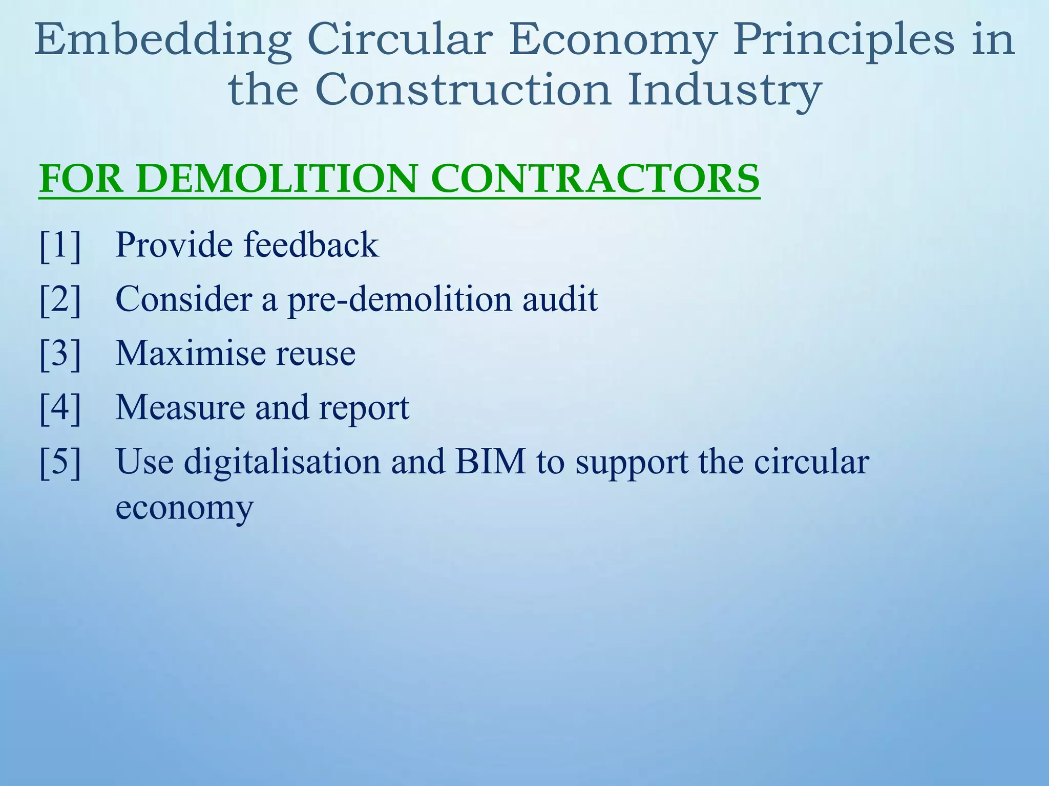 Circular economy in construction | PPTX