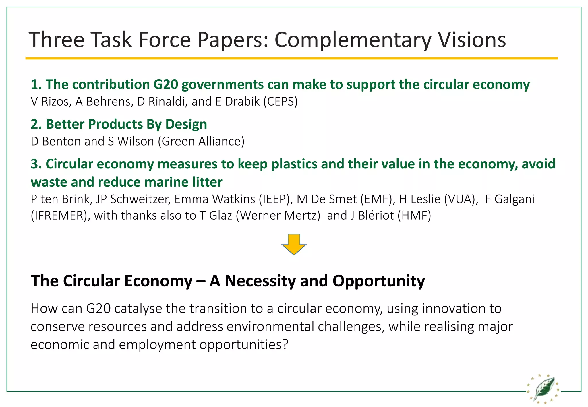 Circular Economy Task Force | PPTX