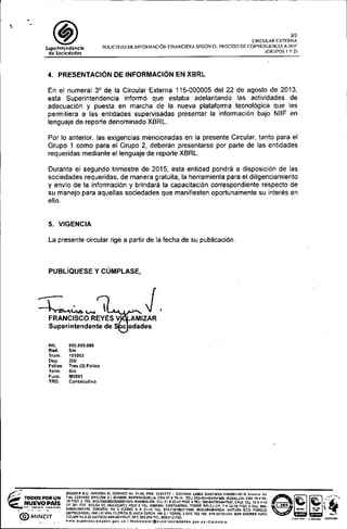 Circular Supersociedades Reporte Implementación NIIF | PDF