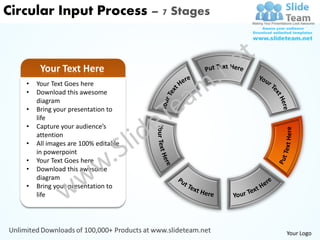 Circular input process 7 stages powerpoint templates 0712 | PDF
