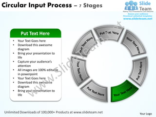 Circular input process 7 stages powerpoint templates 0712 | PDF