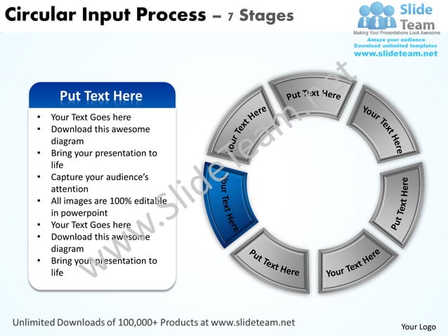 Circular input process 7 stages powerpoint templates 0712 | PDF