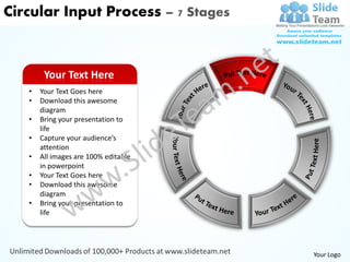 Circular input process 7 stages powerpoint templates 0712 | PDF