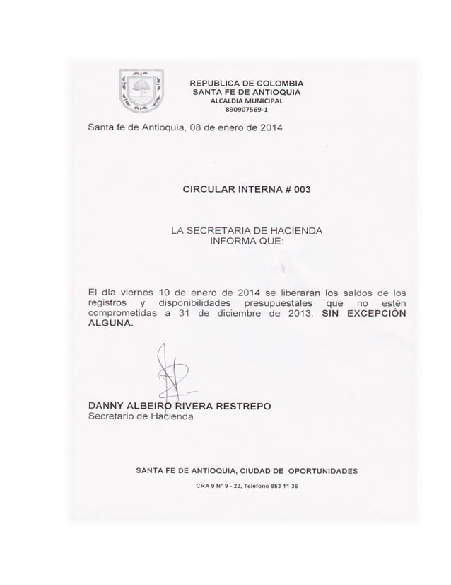 CIRCULAR INTERNA 003 | PDF