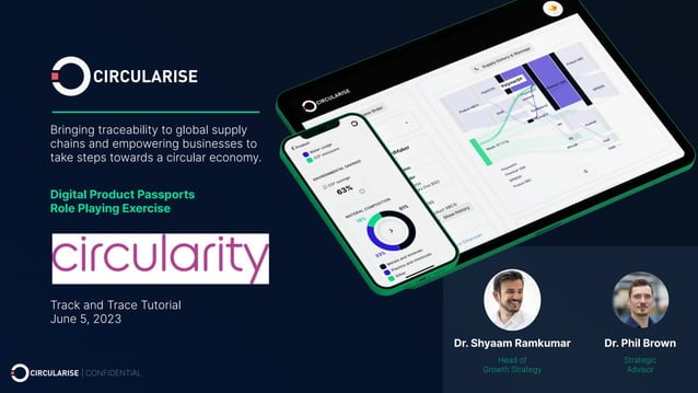 Circularity 23: Track and Trace - Navigating the Enabling Tech Landscape - Circularise Workshop ...