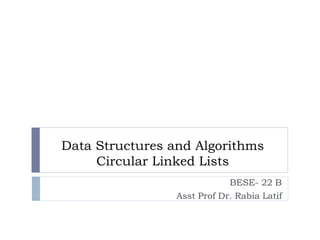 Circular linked list | PPT